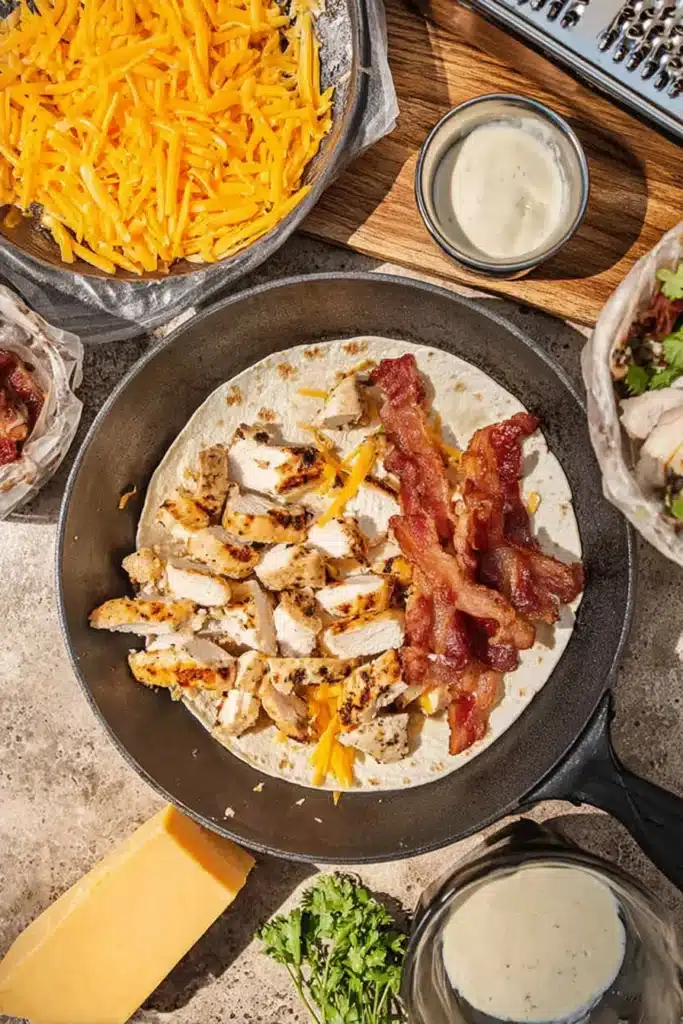 Chicken Bacon Ranch Quesadilla | Amazing Recipe