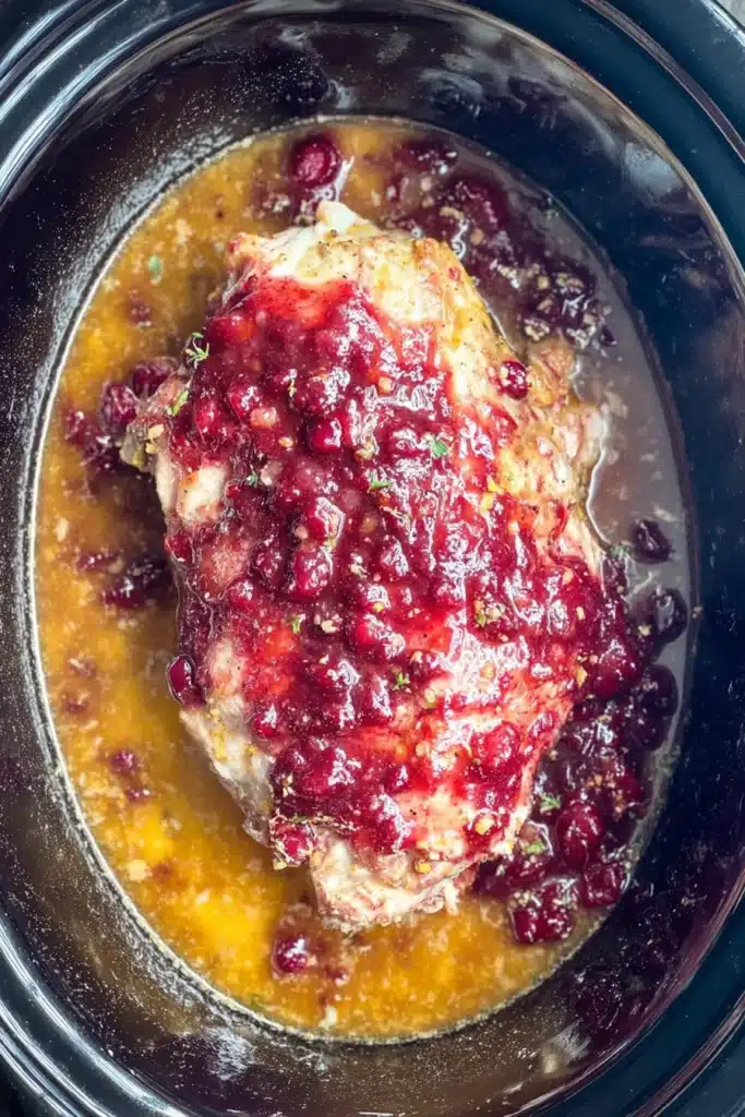 Crock Pot Turkey Breast with Cranberry Easy Holiday Favorite