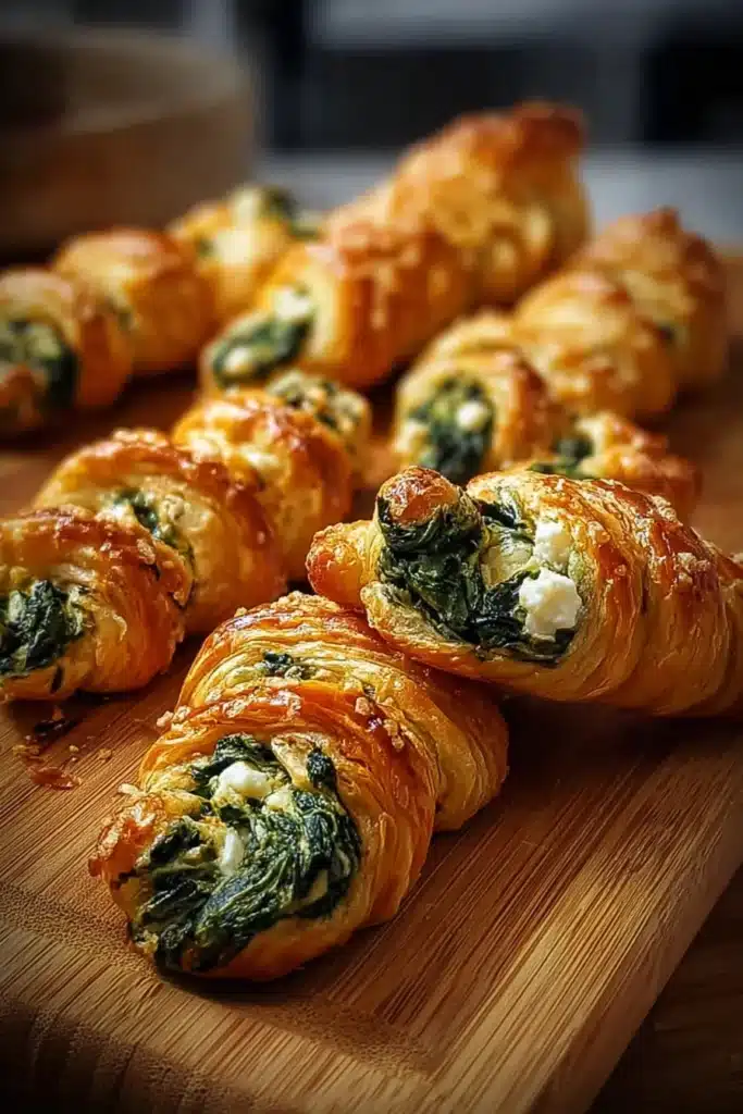 Spinach and Feta Puff Pastry Twists | Easy & Flaky Snack