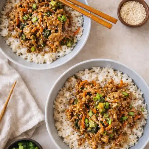 Teriyaki Turkey Rice Bowls | Simple & Happy Dinner Idea