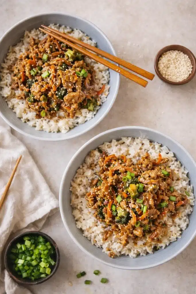 Teriyaki Turkey Rice Bowls | Simple & Happy Dinner Idea